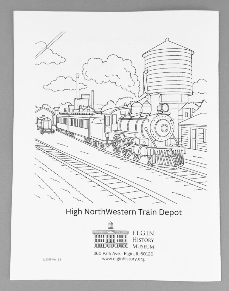 Book, Elgin History Coloring Book and Crayons – Elgin History Museum